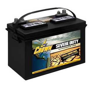 Crown 12V Group 27 Severe Duty Battery 27SDC-XD - Rugged Deep Cycle ...